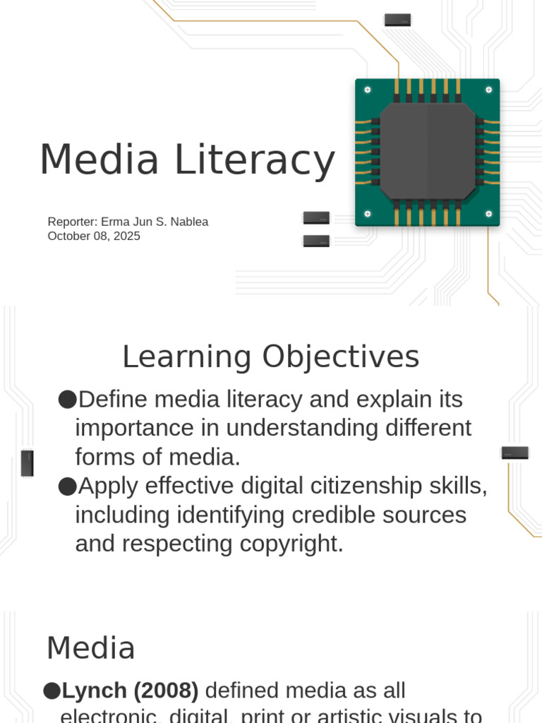 Understanding Media Literacy Essentials | PDF | Social Media | Popular ...