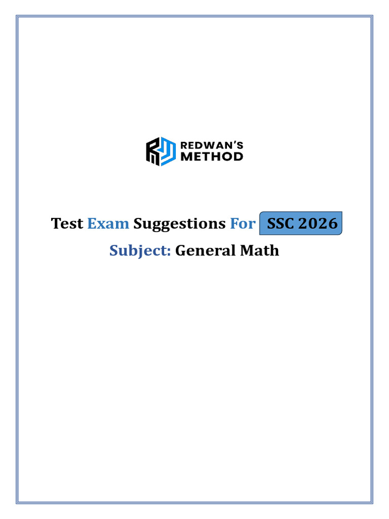 General Math Test Suggestions | PDF