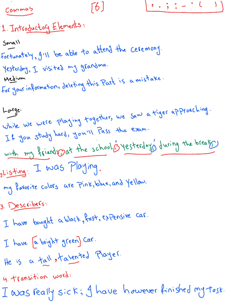 Punctuation Notes Updated | PDF