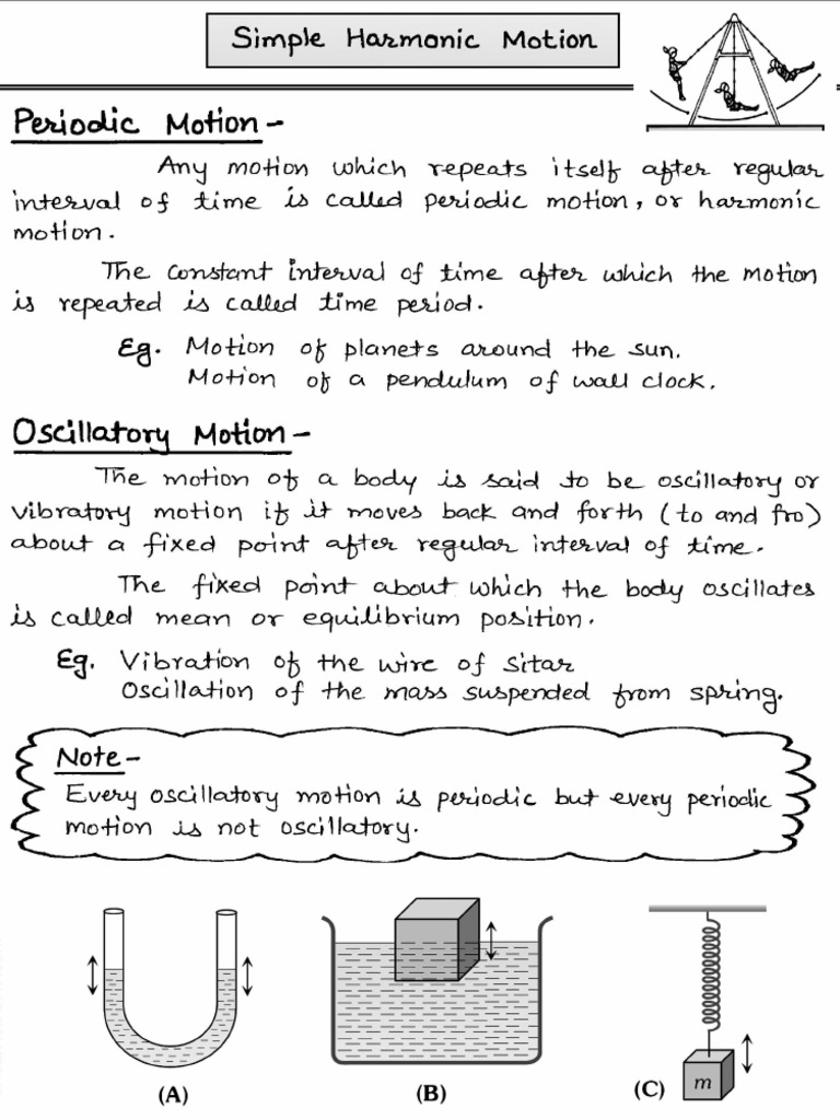 Oscillations Written Notes | PDF