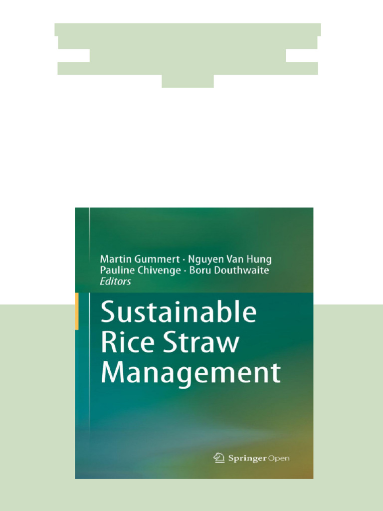 (Ebook) Sustainable Rice Straw Management by Martin Gummert, Nguyen Van ...