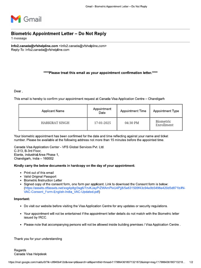 Appointment Letter | PDF
