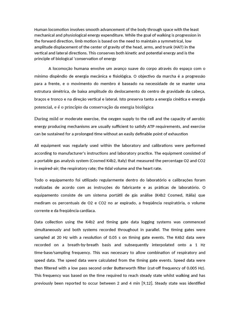 Human Locomotion Involves Smooth Advancement of the Body Through Space ...