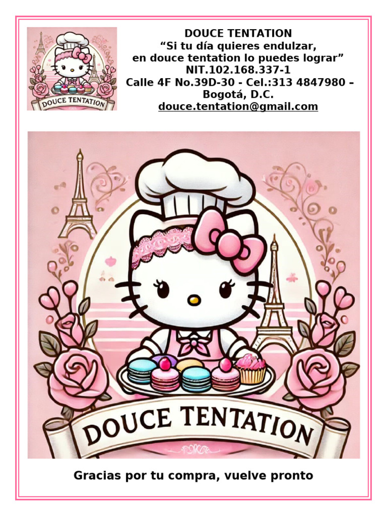 Hoja Membrete Final Douce Tentation | PDF