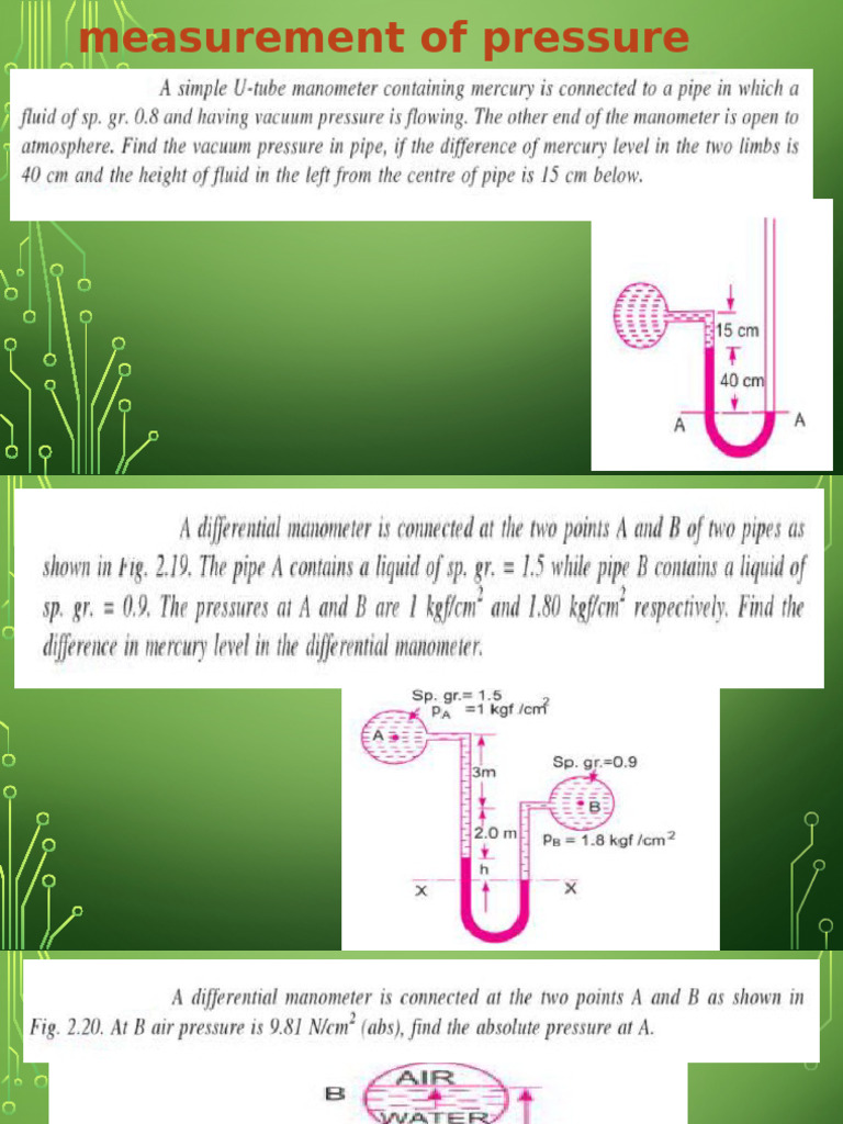 Measurement of Pressure | PDF