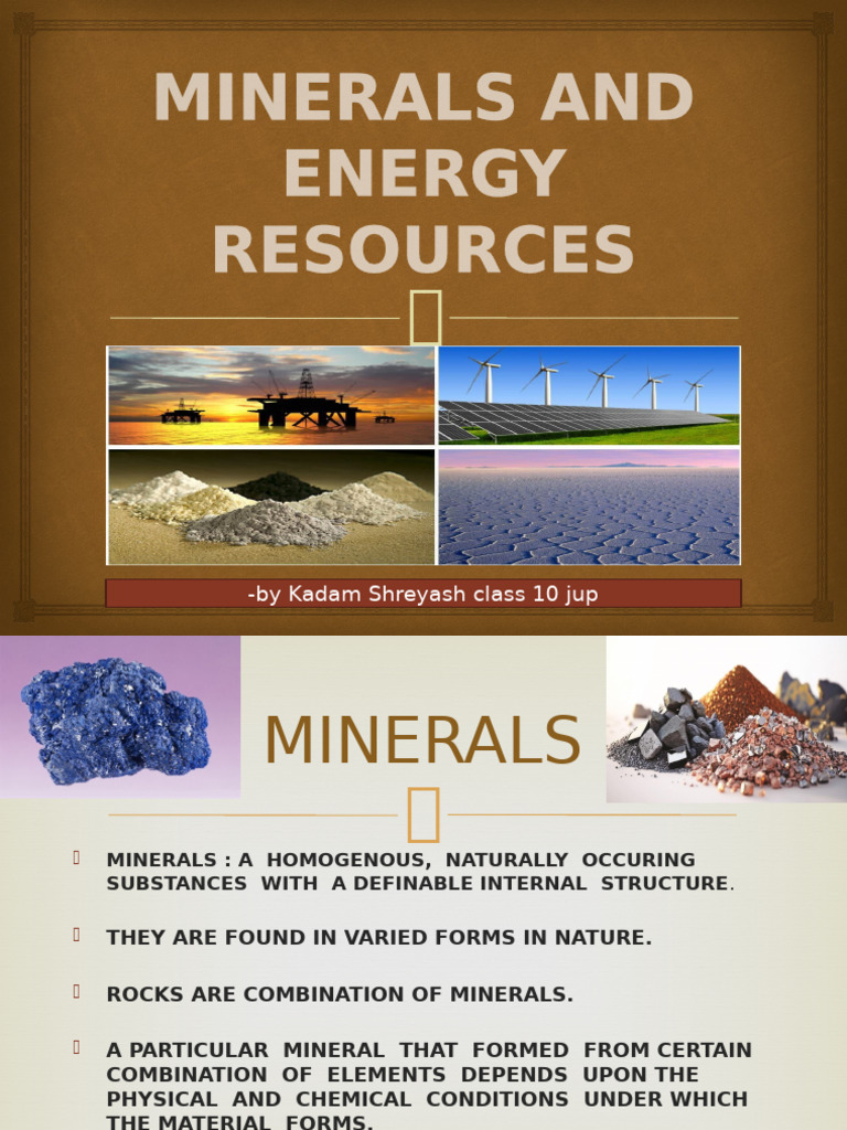 Minerals and Energy Resources Overview | PDF | Ore | Minerals
