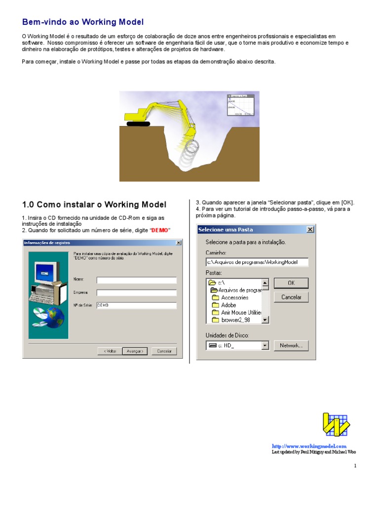 Tutorial Working Model | PDF | Janela (informática) | Colisão