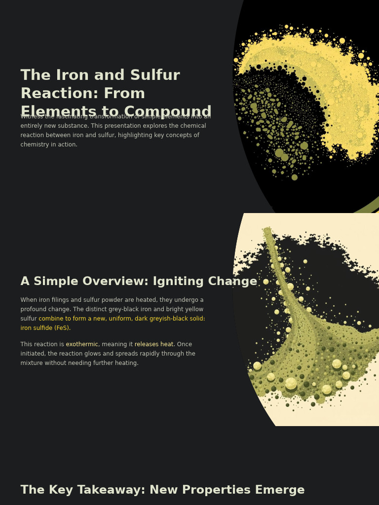 The Iron and Sulfur Reaction From Elements To Compound | PDF | Redox ...