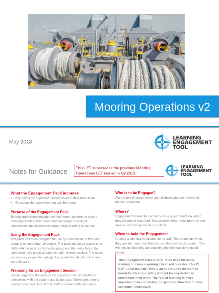 Mooring Operations Let | PDF | Communication | Safety