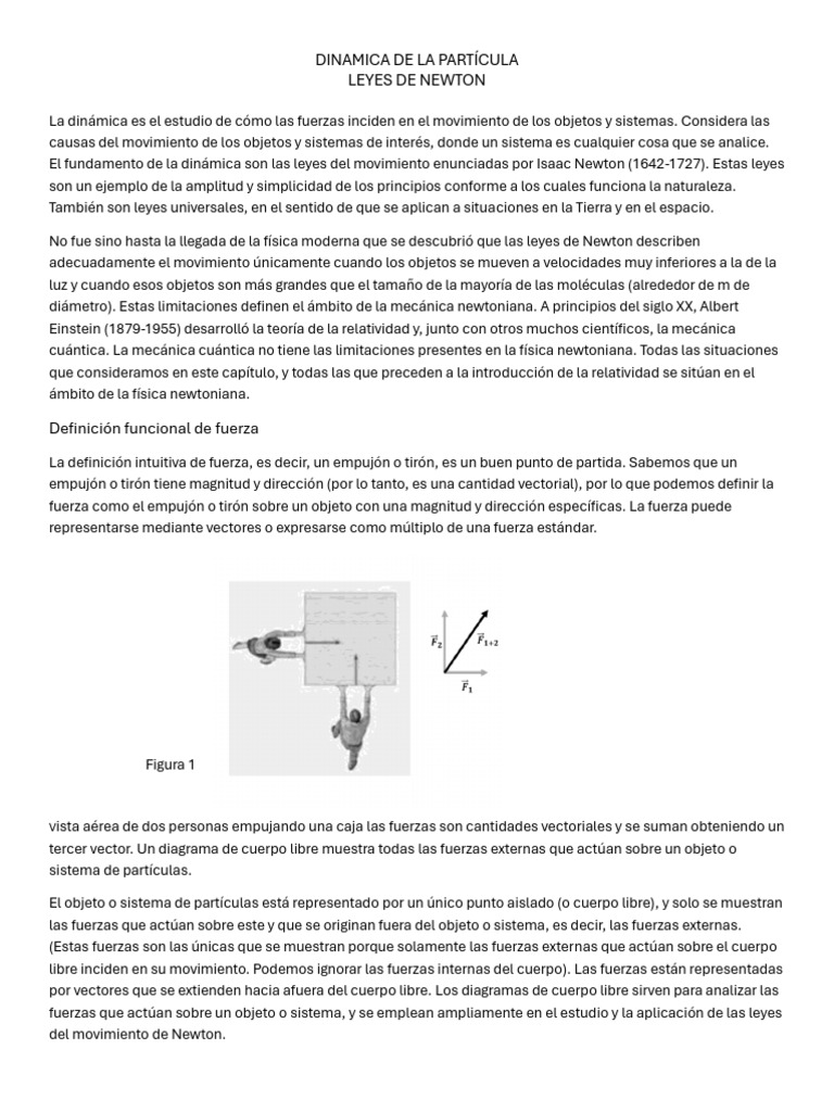 Dinámica y Leyes de Newton Explicadas | PDF | Fuerza | Las leyes del ...