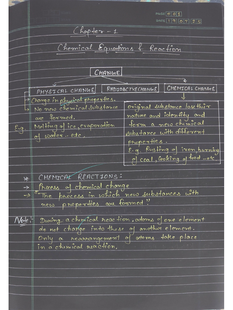 Chemical Reaction & Equation | PDF