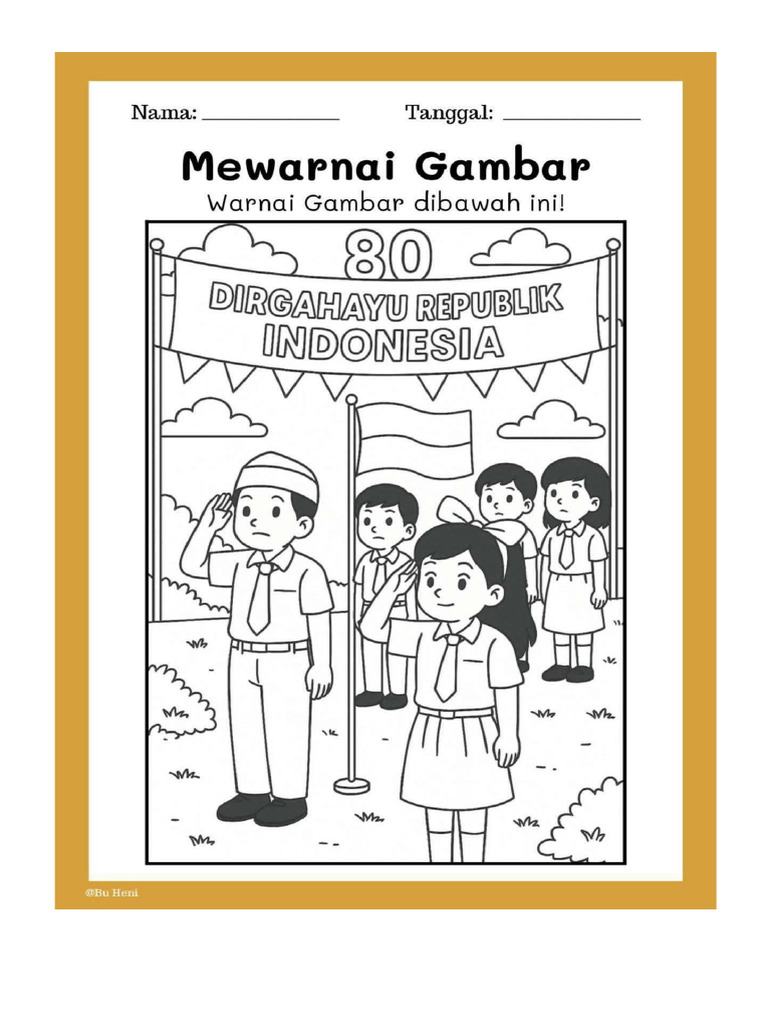 Mewarnai Tema Kemerdekaan Pdf