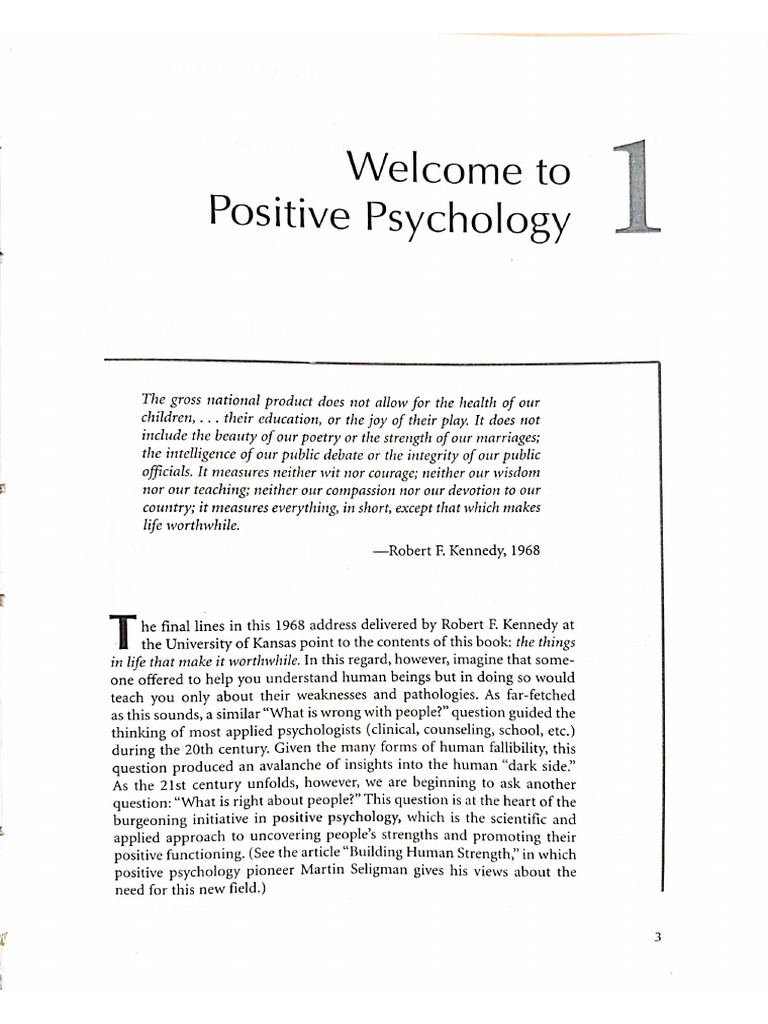 Positive Psychology Unit - 1 Notes | PDF