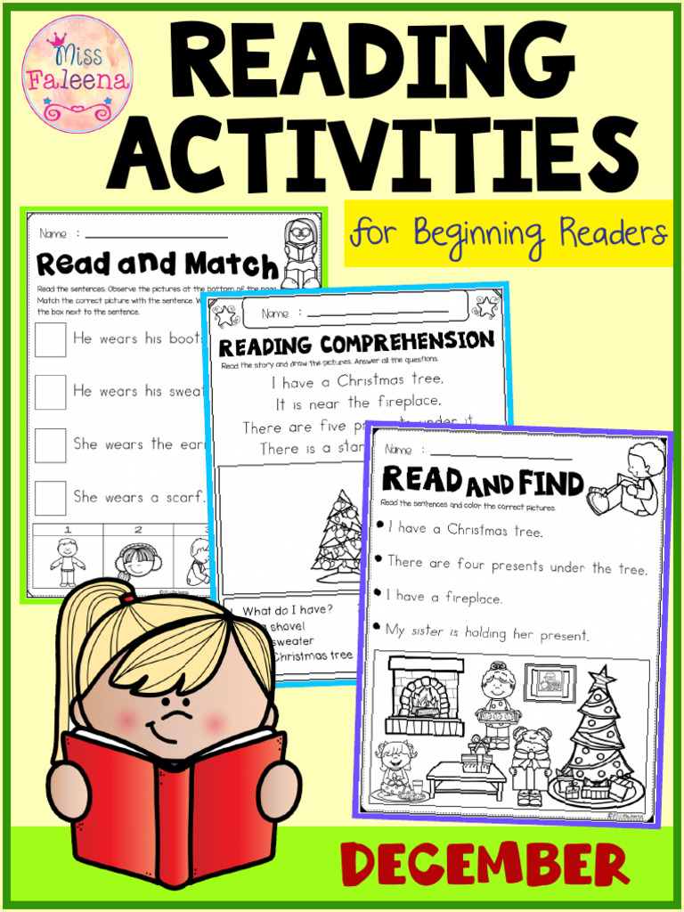 04 - December Reading Activities For Beginning Readers | PDF | Santa ...