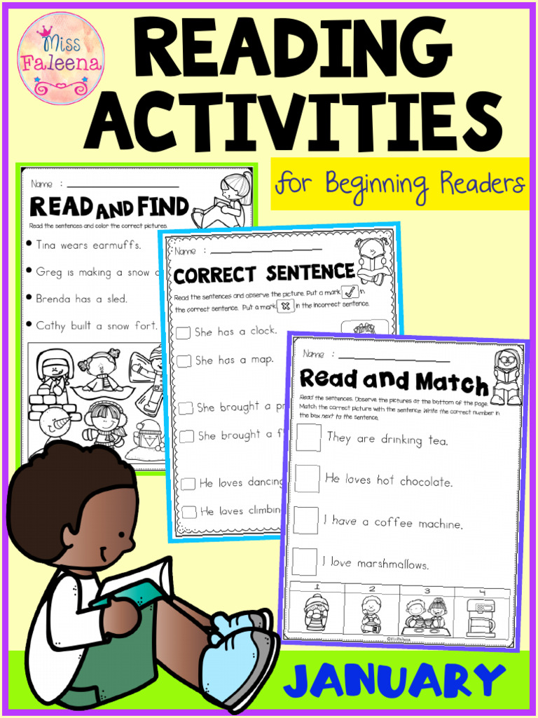 05 - January Reading Activities For Beginning Readers | PDF