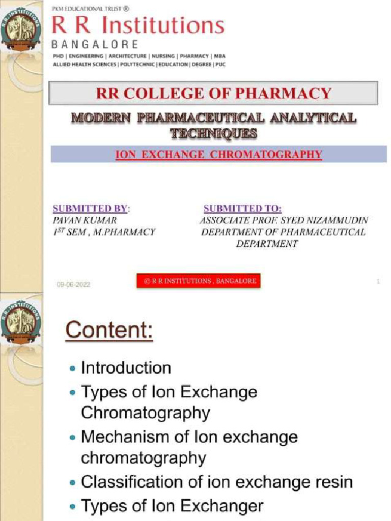 Ion Exchange Chromatography | PDF