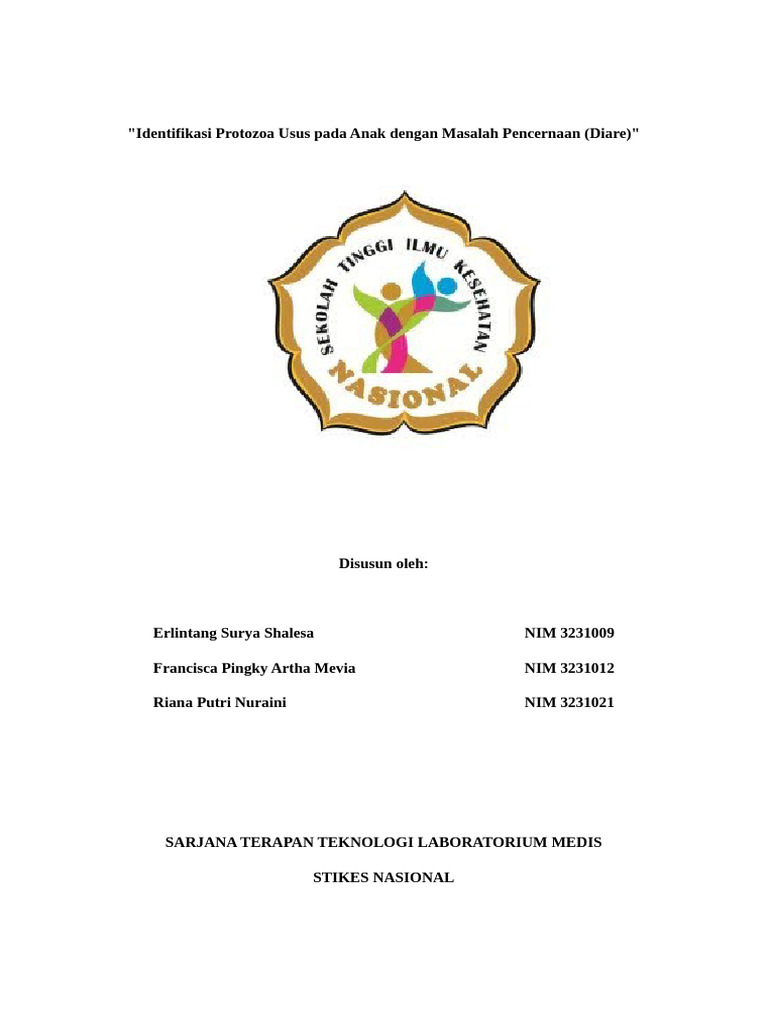 Identifikasi Protozoa Usus pada Anak Diare | PDF