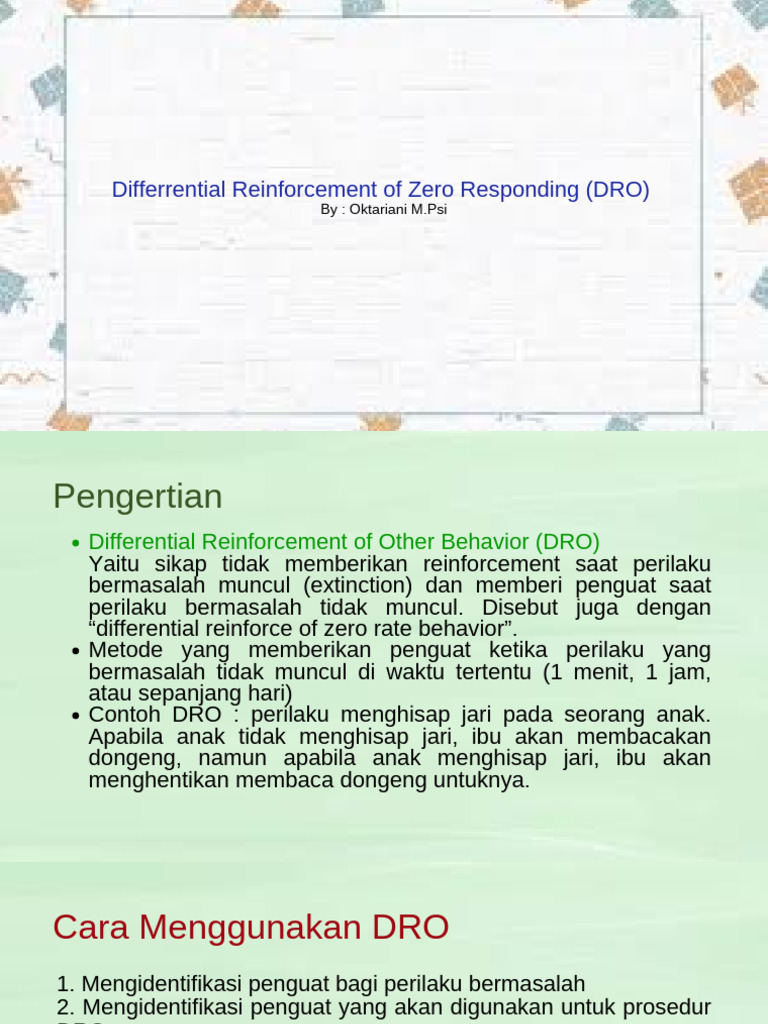 Per5. Differential Reinforcement of Alternative Behavior (DRA) .PPTX ...