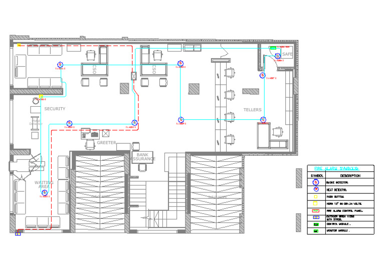 Fire Alarm System-ground Floor Layout1 | PDF | Safety | Construction Law
