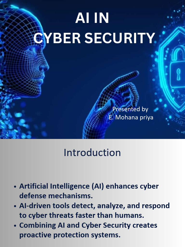 AI's Role in Cyber Security Defense | PDF