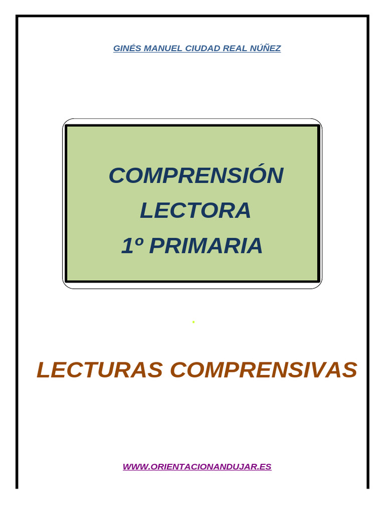 Fichas de Comprensión Lectora 1º Primaria | PDF | Temporada de ...