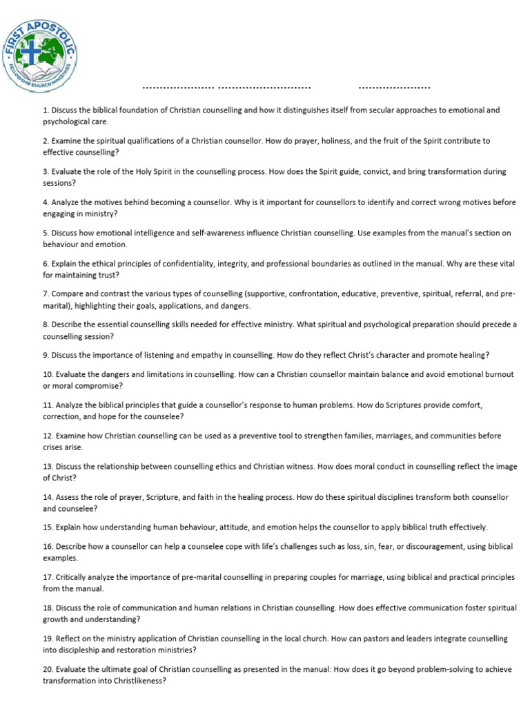 Christian Counselling Eng | PDF | Christian Counseling | Psychological Concepts