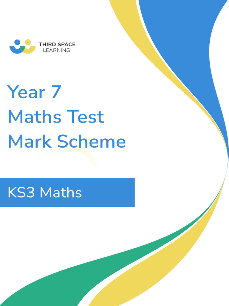 Year 7 Maths Test Mark Scheme | PDF