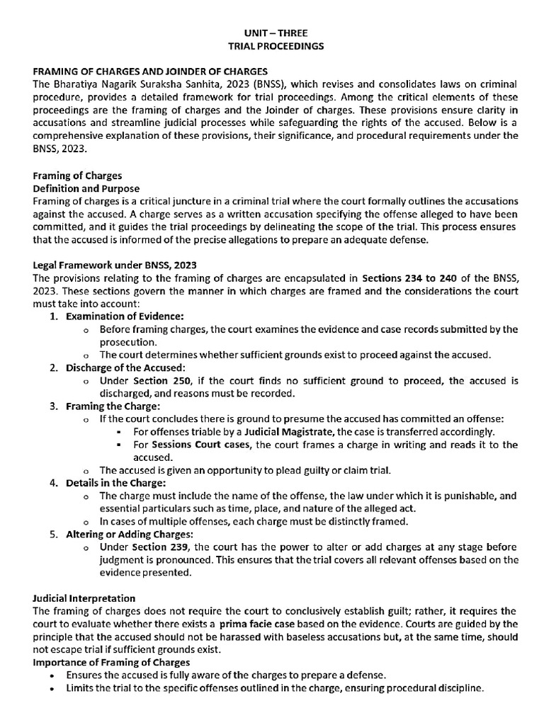 BNSS Unit no. 5 | PDF