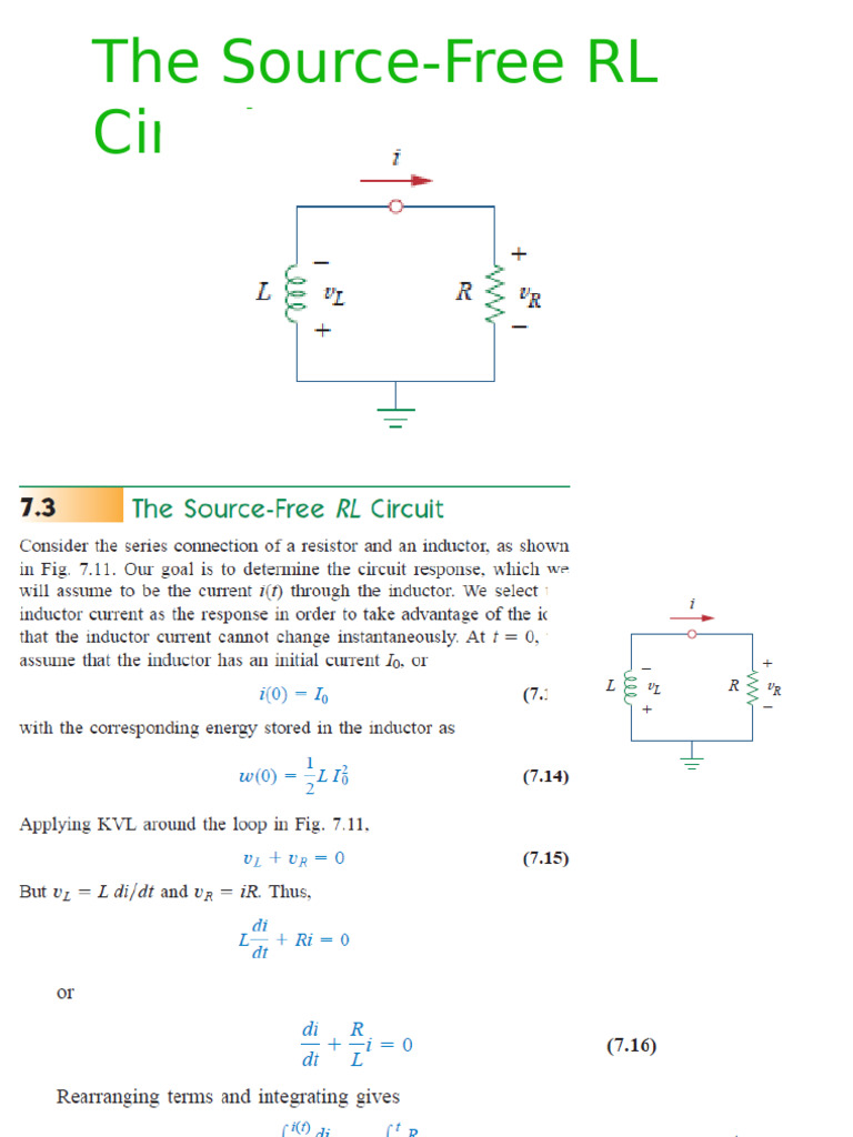 Source-Free RL Circuit | PDF