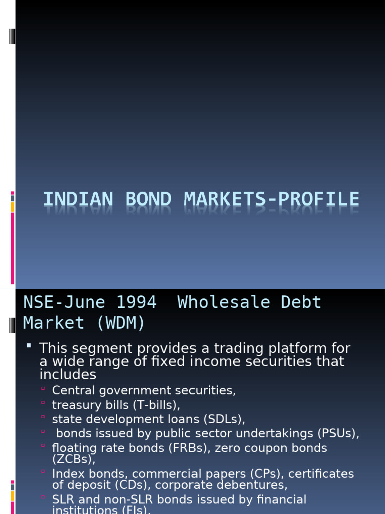 Wholesale Debt Market Overview | PDF | Bonds (Finance) | Securities ...