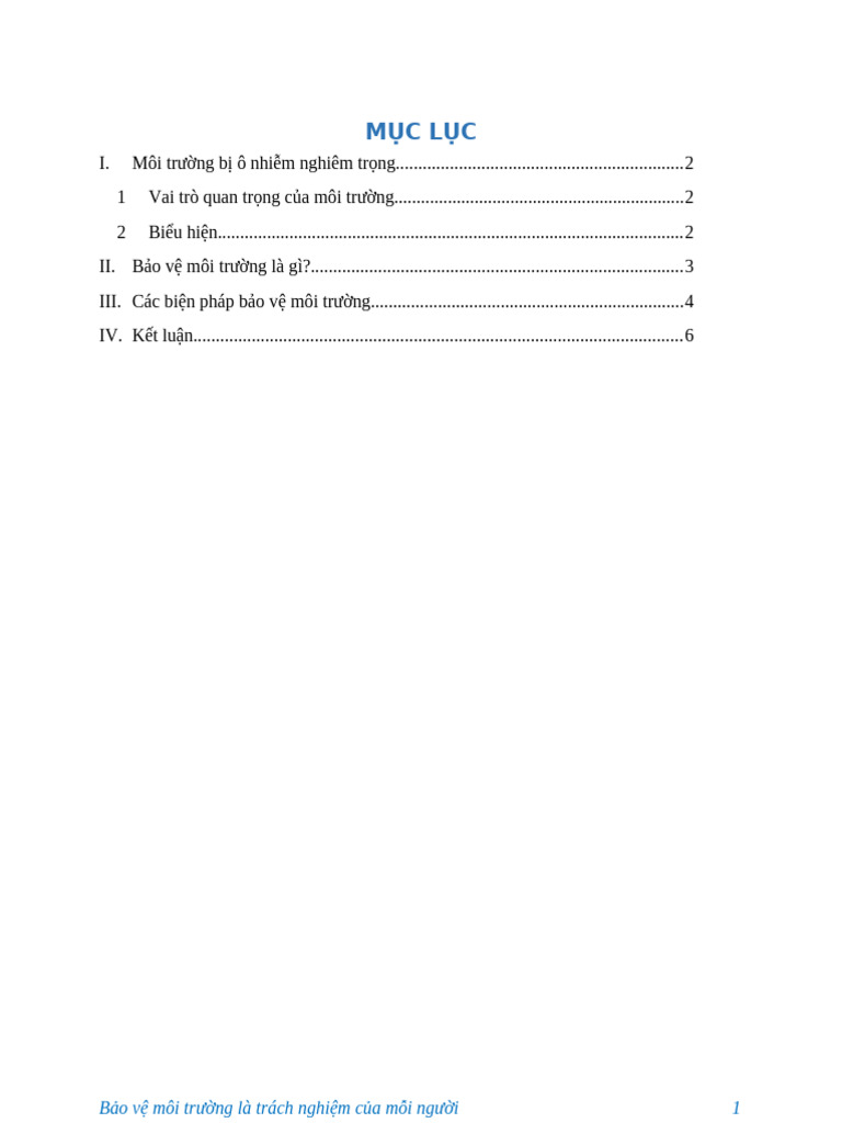 Bao Ve Moi Truong | PDF