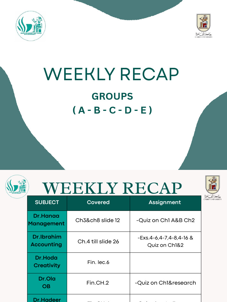 Recap PDF | PDF