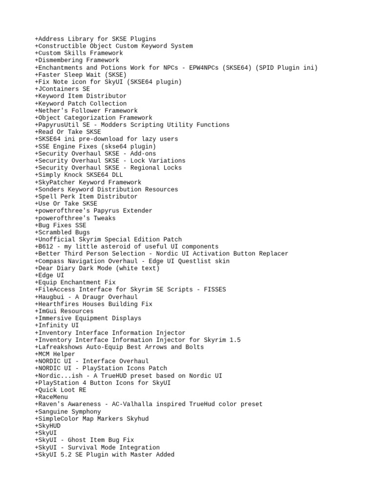 Modorganizer Optimized Modlist Pdf