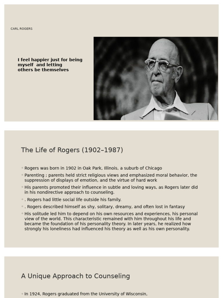 Carl Rogers: Self-Actualization Theory | PDF | Psychotherapy | Self Concept