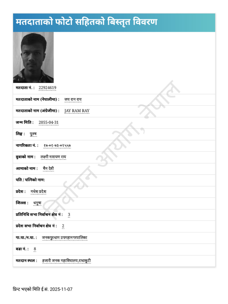 Voter Id | PDF