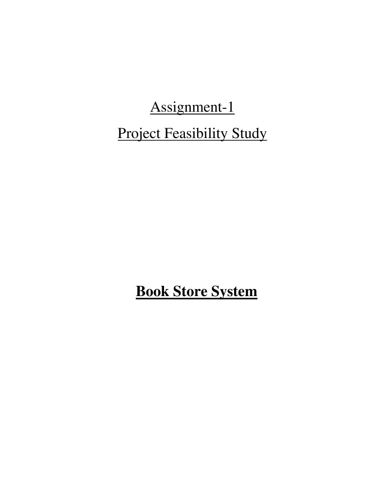 Assignment-1 Project Feasibility Study: Book Store System | PDF | Computing | Computer Engineering