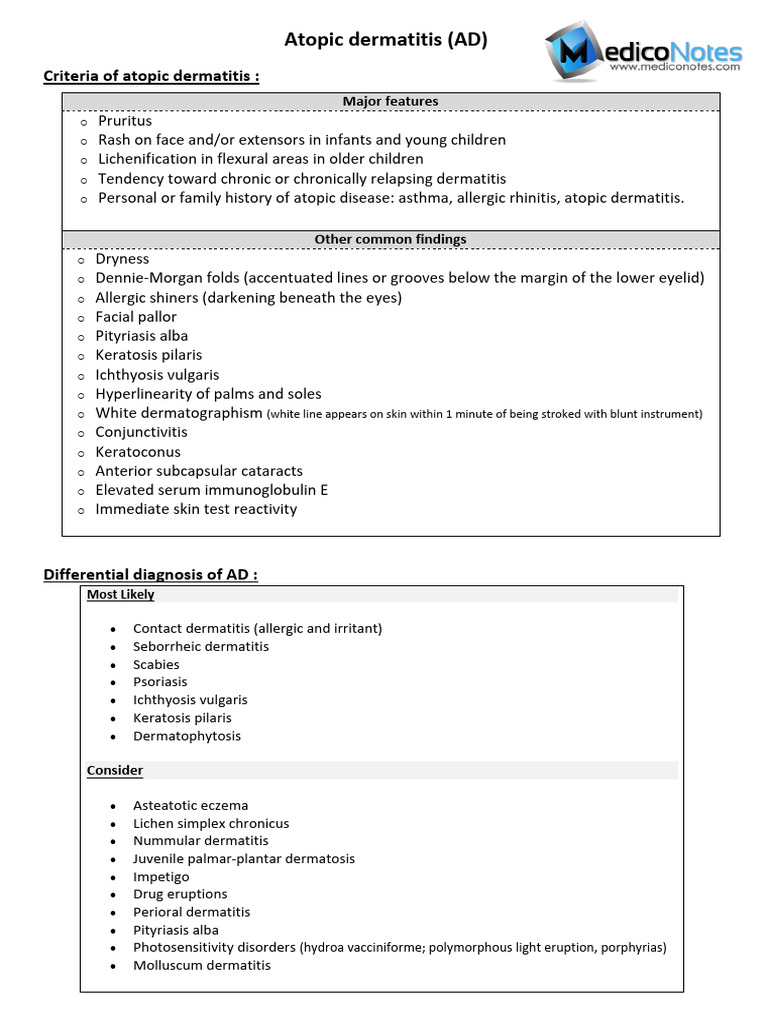Atopic Dermatitis Pathogenesis Overview | PDF | Dermatitis | Inflammation