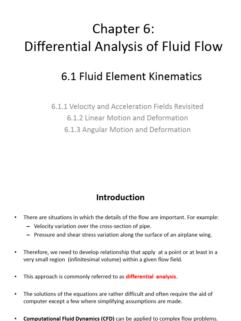 Fluid Flow Differential Analysis Techniques | PDF | Rotation | Kinematics