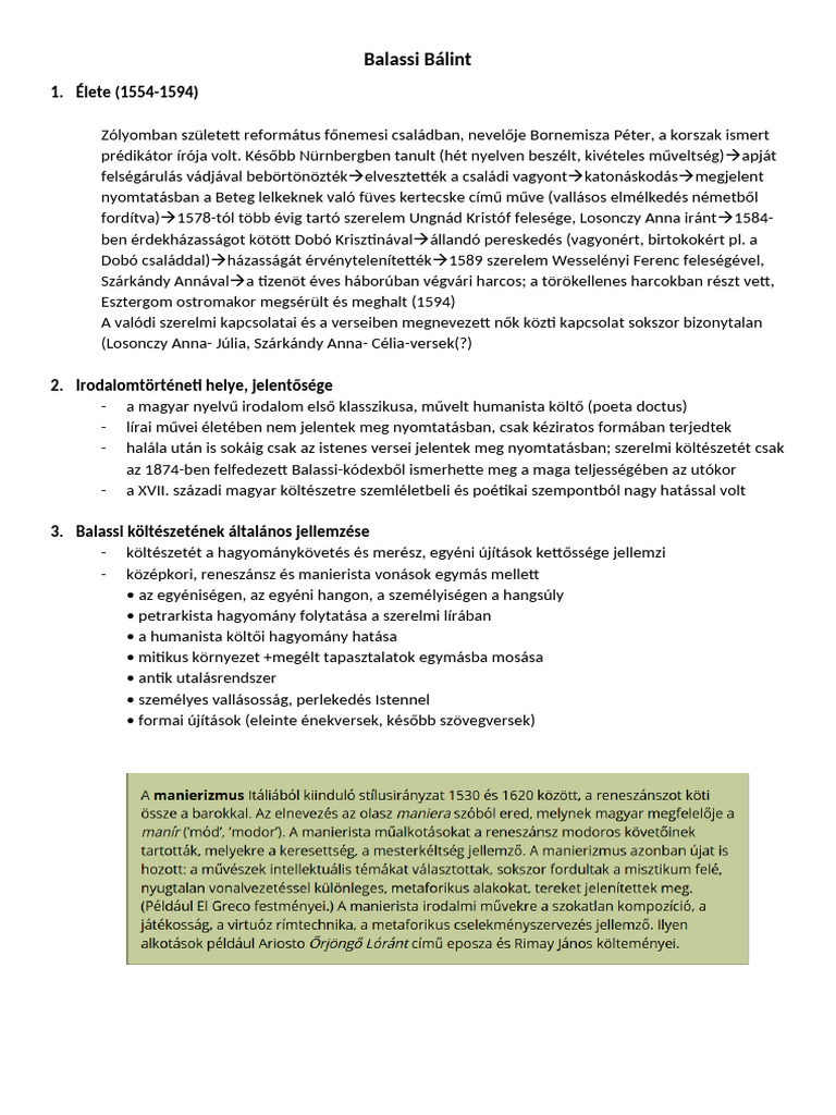 Balassi Bálint | PDF