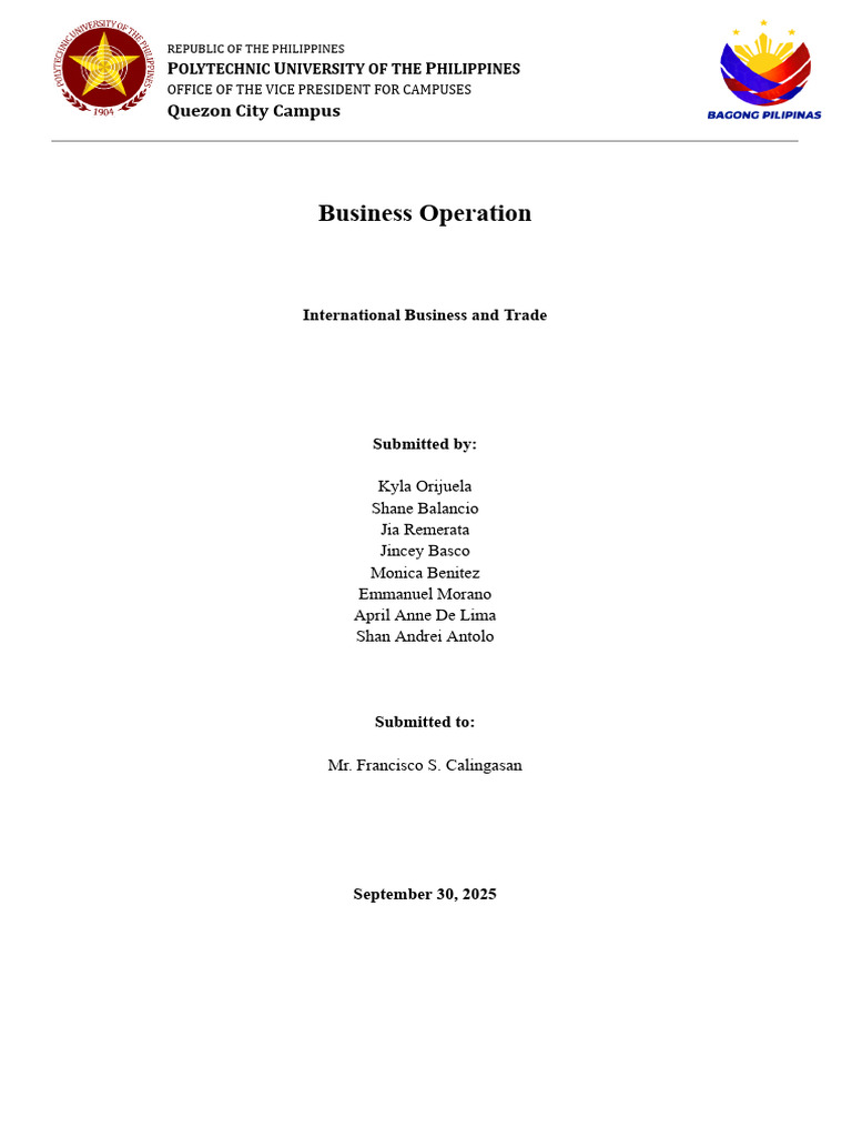 The Business Operations | PDF | Franchising | Exports
