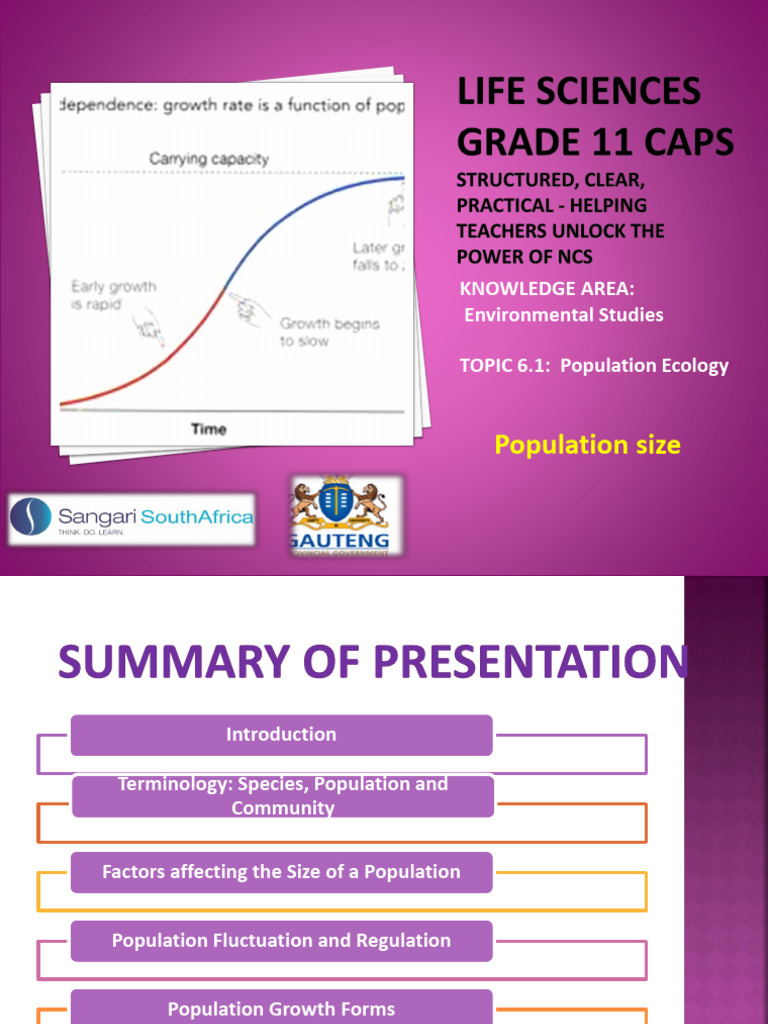 Grade 11 Population Ecology Overview | PDF | Pupa | Biology