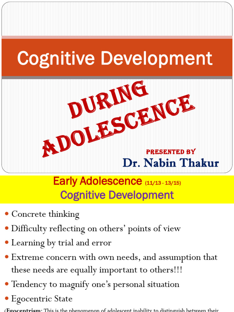 Adolescent Cognitive Development Stages | PDF | Thought | Cognitive Science