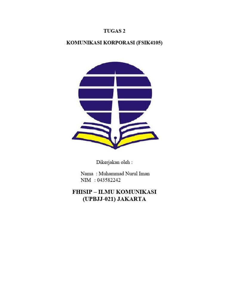 Tugas.2 FSIK4105 Sesi 5 - KOMUNIKASI KORPORASI | PDF
