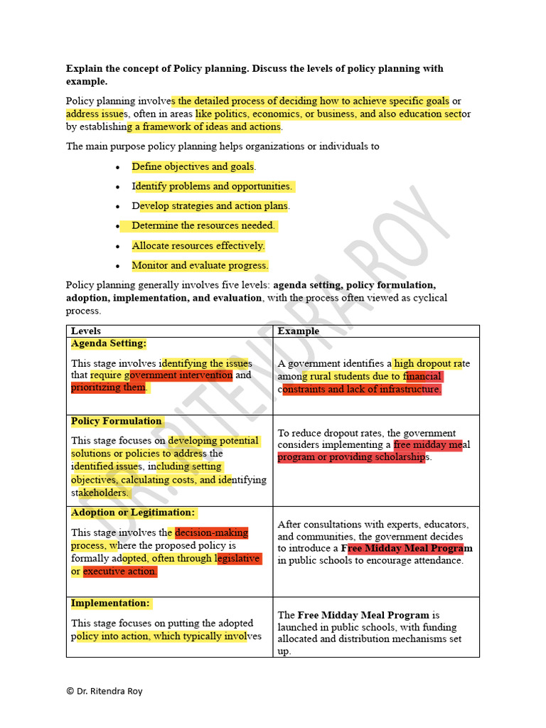 Understanding Policy Planning Levels | PDF | Policy | Economies