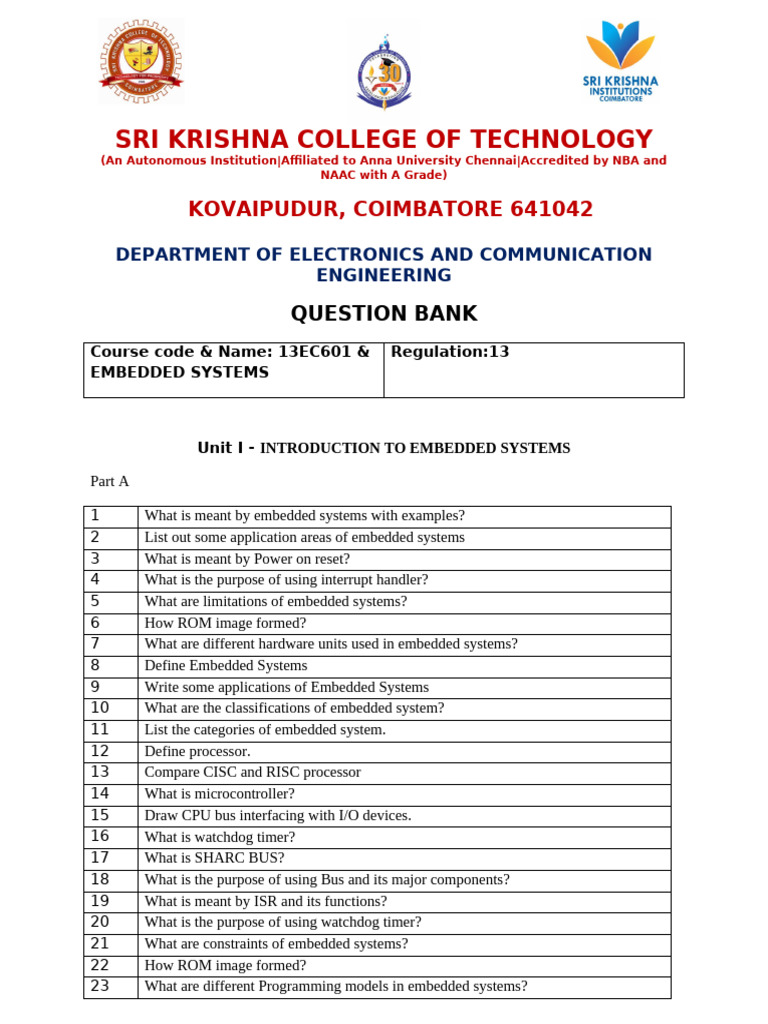EMBEDDED SYSTEM | PDF | Embedded System | Computing