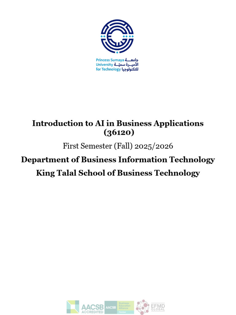 AI in Business Applications Course Overview | PDF | Artificial ...