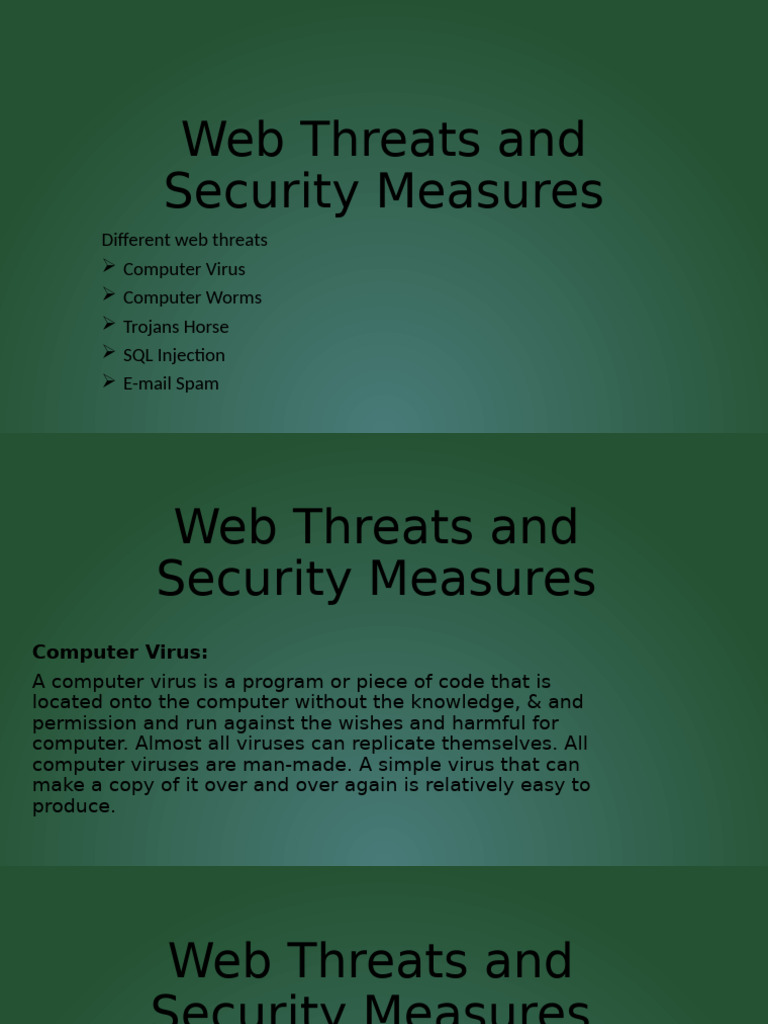 Web Threats and Security Measures | PDF