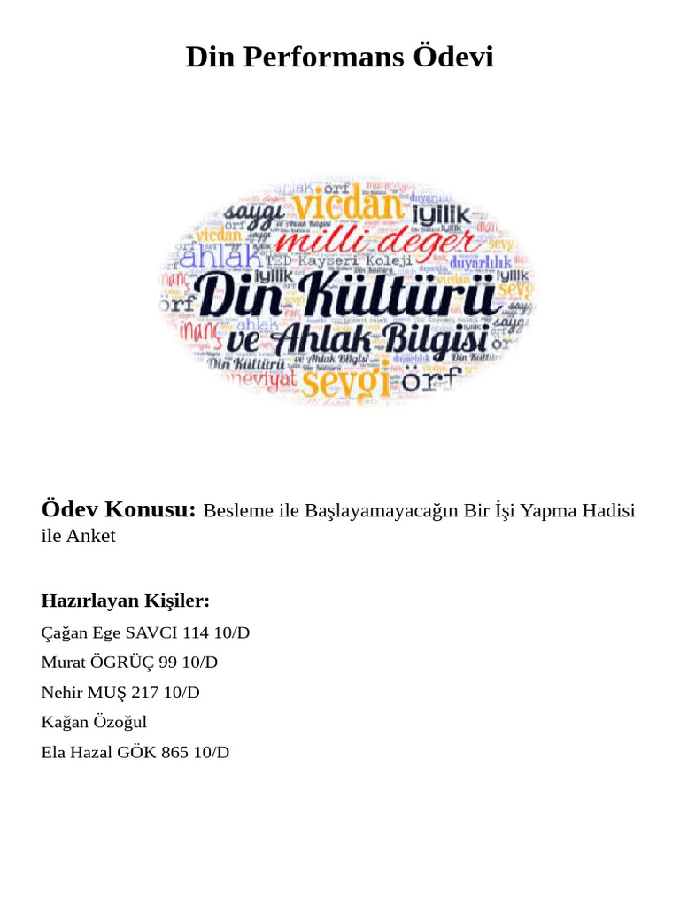 Din Performans Ödev1 | PDF