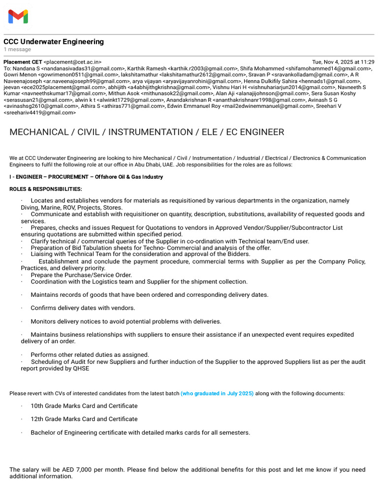 Gmail - CCC Underwater Engineering | PDF | Business