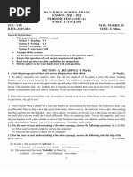 Sample Paper Class VIII With Scheme of Marking Dav 2025 - 26 | PDF
